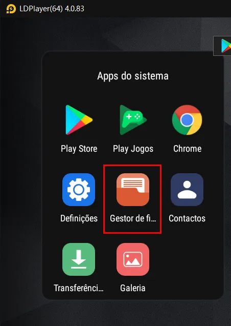 Como transferir arquivos entre o PC e o LDPlayer