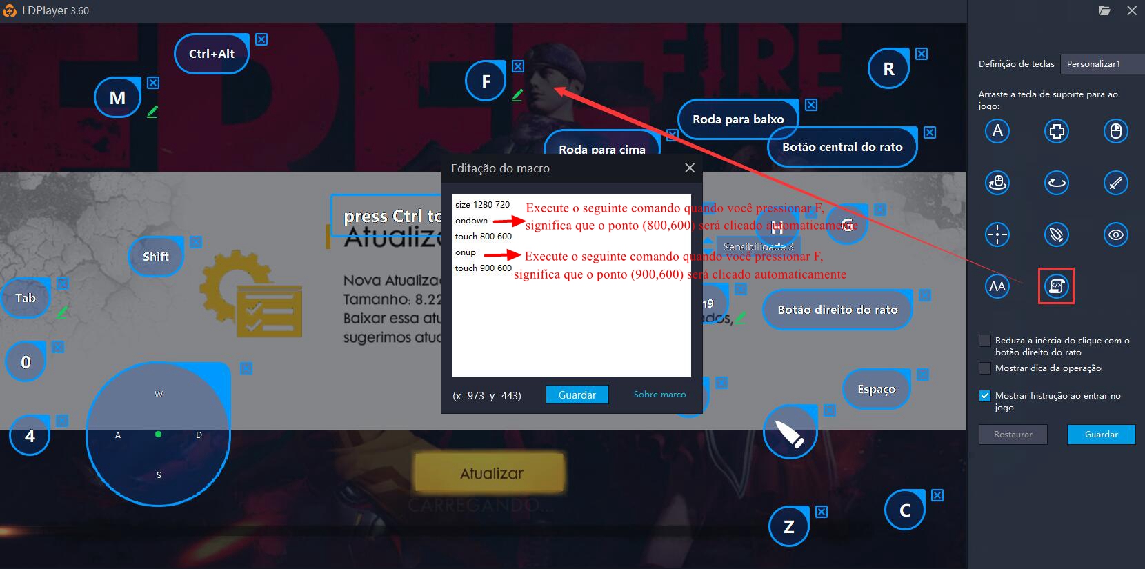 Introdução à macro do teclado - LDPlayer